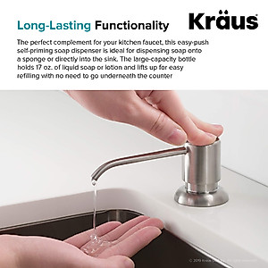KRAUS Boden Kitchen Soap and Lotion Dispenser in Stainless Steel, KSD-53SS