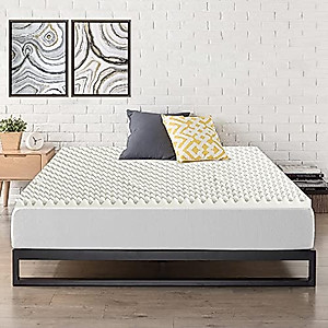 Mayton 1-Inch High Density Convoluted Egg Shell Breathable Foam Topper,Adds Comfort to Mattress, Queen Size