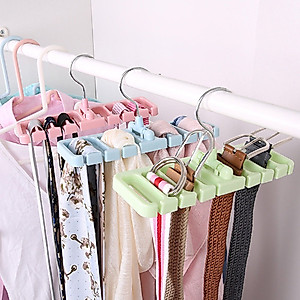 OKOKMALL US--Closet Storage Rack Tie Belt Scarf Organizer Space Saver Rotating Hanger Holder