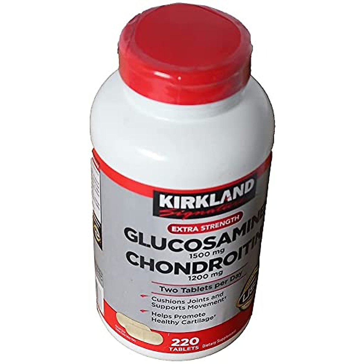 Kirkland Signature Extra Strength Glucosamine 1500mg/Chondroitin 1200mg Sulfate - 220 Count (Pack of 1)