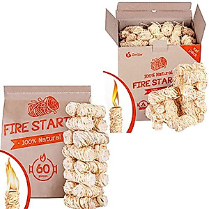Zorestar Fire Starters XXL 120+ pc - Eco firelighters for Indoor and Outdoor Use and Fire Starter 60+ pc XXL Size - Сharcoal fire Starters