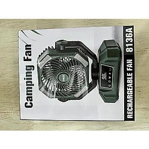 COZII Portable Fan Rechargeable, 20000mAh Battery Operated Oscillating Fan with Touch Screen -5 Speeds Cordless Desk Camping Fan with LED Display for Home Jobsite Outdoor Tent Beach, 8 Timing, Lantern