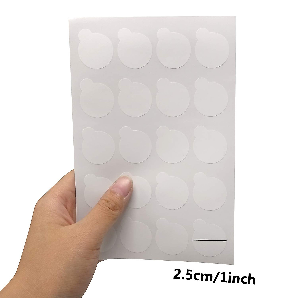 Honbay 20 Sheets 400 Pieces 2.5cm/1inch Disposable Eyelash Extension Glue Pallet Sticker Pad