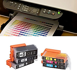 Hilitand Ink Cartridge ABS Printer Cartridge with Ink for Office, Schools, Trade Building Printing Photos, Test Papers, Documents (BK BK C M Y GY 6 Colors)