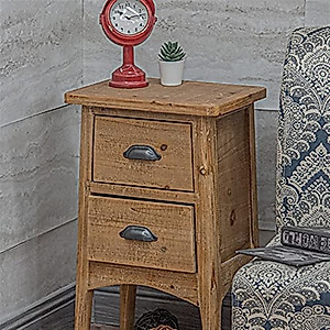 HIGOH Bedside Table Living Room Bedside Table Household Furniture Storage Cabinet Bedroom Drawer Bedside Table