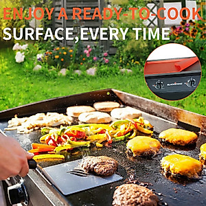 BSARTE 36 Inch Silicone Griddle Mat Cover for Blackstone 36 Inch Griddle - Heavy Duty Food Grade Thicker Silicone Matt Griddle Accessories- Outdoor Grill Cooking Surface Protective Cover, Orange