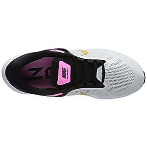 Nike Women's Low-Top Sneakers, White Wheat Gold Black Pink Magic, 6.5