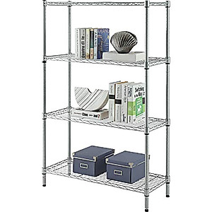 Lorell Light-Duty Wire Shelving Storage Rack, 54" x 36" x 14", Silver