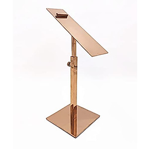 Rose Gold Stainless Steel Metal Adjustable Shoe Display Stand Holder