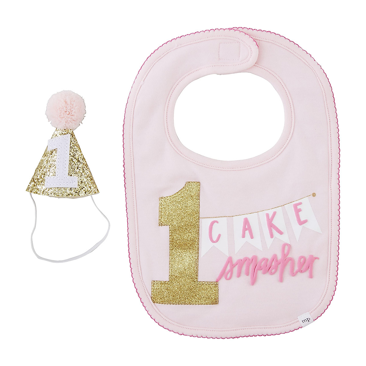 Mud Pie Baby Girl First Birthday Cake Smashing Set, Banner