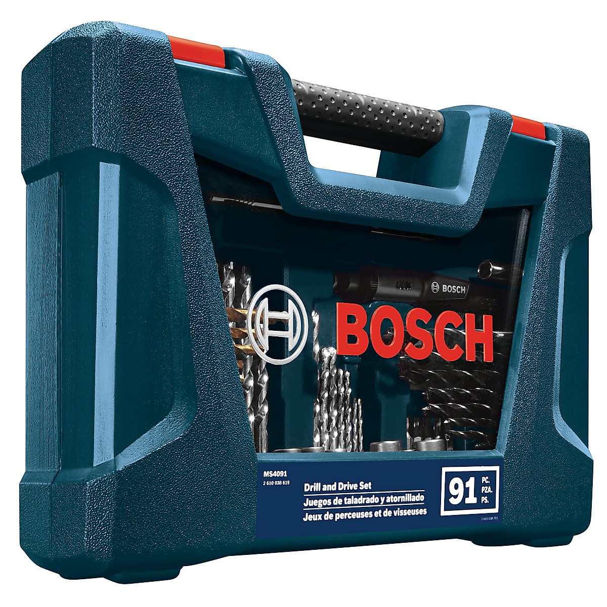 BOSCH MS4091 91-Piece Drilling and Driving Mixed Set with Included Case for Applications in Wood, Metal, Masonry