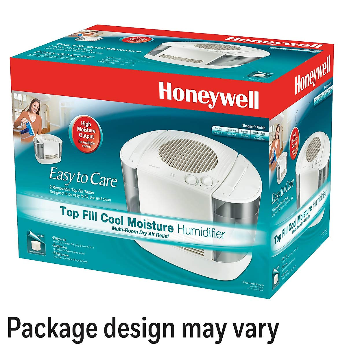 Honeywell PUR HEV685W Top Fill Console Humidifier, Large, White