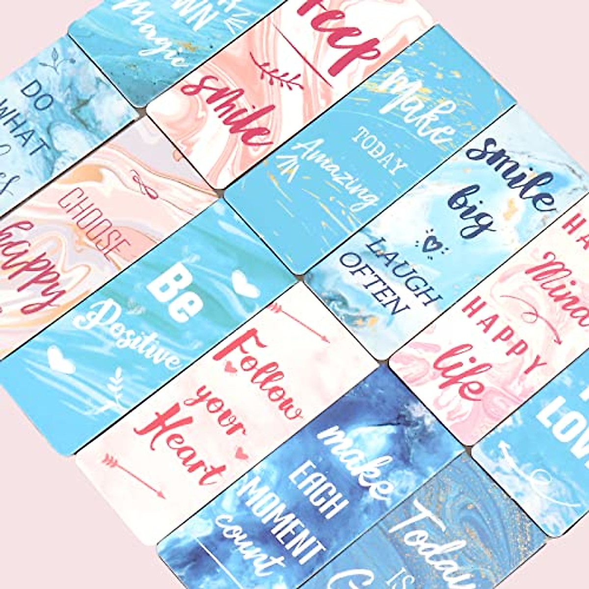 12 Pieces Inspirational Magnetic Bookmarks Encouraging Magnet Page Marker Clips Positive Book Markers for Girls, Women, Teachers, Students, Readers and Book Lovers