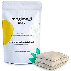 Organic Oatmeal Soothing Bath Soak for Sensitive Skin, Baby & Kids – All Natural & Fragrance-Free, 17 Oz (3 Packs) - Made in USA by mogimogi Baby