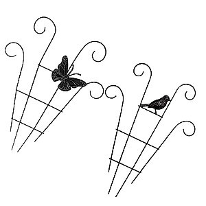 Yardwe 4 Pcs Flower Plant Rose Plant Outdoor Plant Flower Support Ring Stackable Flower Trellis Plants Ladder Trellis Decorative Plant Trellis Garden Supplies Trellis for Climbing Plant