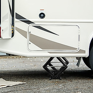 Weize Camper RV Trailer Stabilizer Leveling Scissor Jacks with Handle -24"- 5000lbs - Set of 2