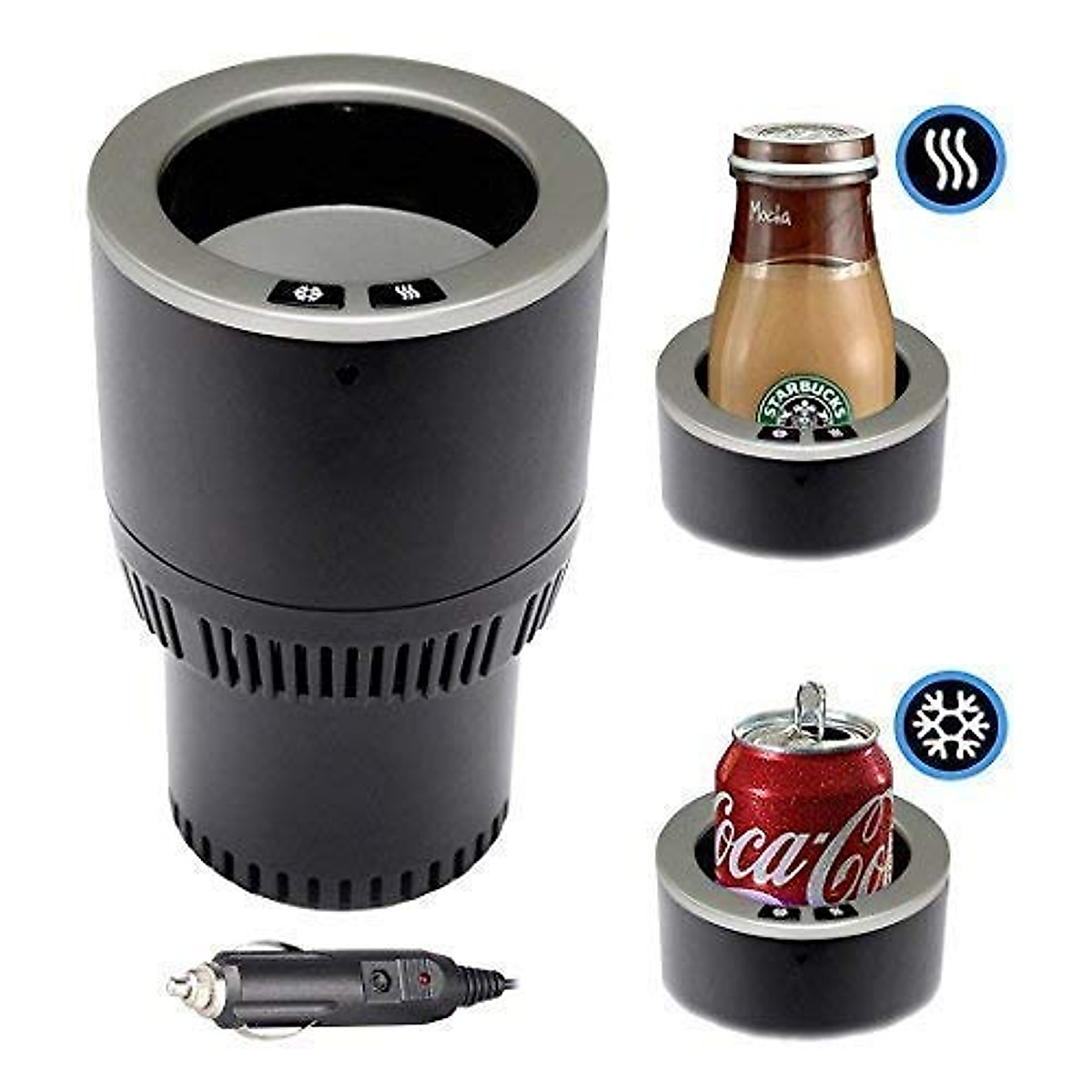Yesinaly Premium 2-in-1 Car Cup Warmer Cooler Smart Car Cup Mug Holder | Perfect Car Tumbler Holder for Commuter/Road Tripper Holiday Seasonal Present