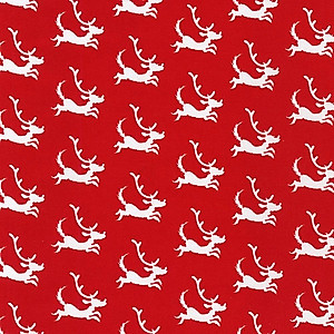 Robert Kaufman Fabrics How The Grinch Stole Christmas Dr Seuss Reindeer Max Toile Red, Green, 44 Inches