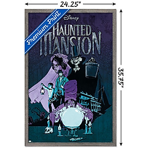 Trends International Disney Haunted Mansion - Group Wall Poster, 22.375" x 34", Barnwood Framed Version