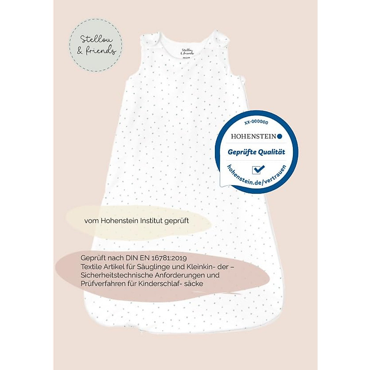 Stellou & friends 100% Organix Cotton Baby Sleep Sack - Warm & Cozy Baby Wearable Blanket - Newborn Sleep Sack, Infant Sleep Sack, Sleep Bag for Baby