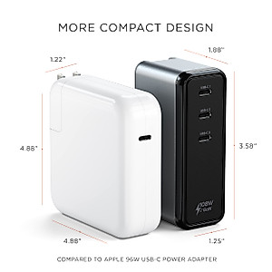 Satechi 108W USB C 3-Port GaN Wall Charger – for M2/ M1 MacBook Pro/Air, M2/ M1 iPad Pro/Air, iPhone 15 Pro Max/15 Pro/15/15 Plus