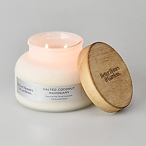 Better Homes & Gardens. 18oz Scented Candle, Salted Coconut Mahogany 2-Pack, White, 35526