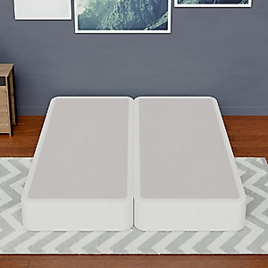 Spinal Solution 4-Inch Wood Split Low Profile Traditional Box Spring/Foundation for Mattress, King, White