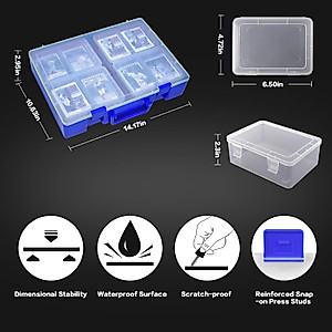 ALCYON 1600+ Baseball Card Storage Box, Sports Cards Holder Organizer Hard Plastic Display Case Compatible with Baseball/Football/for MTG/for PM for Collector (blue)