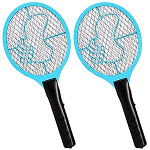 SUPERDRIVE Bug Zapper 2 Pack 3000 Volts Electric Fly Swatter Fly Killer Racket for Indoor and Outdoor 2AA Batteries not Included,Circular…