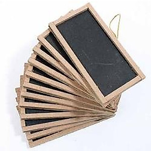 Factory Direct Craft Package of 12 Miniature Rectangle Shaped Chalkboards for Favors, Party Decor and Crafting- | Size 2" x 4"