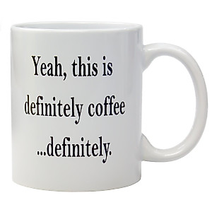 Witty Yetis Yeah, This Is Definitely Coffee...Definitely Mug. Funny Cup & Gag Gift. Box Included.