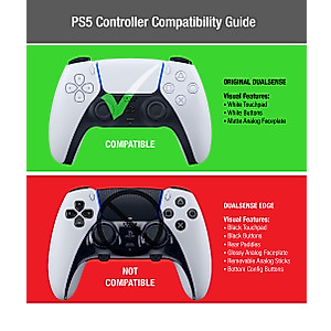 Foamy Lizard SensePro PS5 Controller Skin | Dock Compatible, Soft Flat Anti-Slip Studded Silicone Gel Grip Cover for PlayStation 5 Dualsense, Rubber Protector Plus 8 Raised Thumb Grip Caps (Blue)