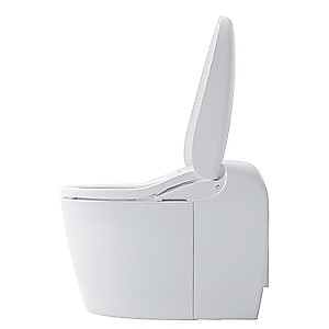 TOTO NEOREST® RS Dual Flush 1.0 or 0.8 GPF Toilet with Intergeated Bidet Seat and EWATER+, Cotton White - MS8341CUMFG#01
