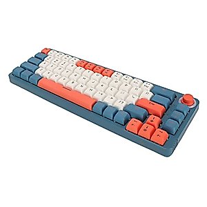 Laihua Mechanical Gaming Keyboard, PBT XDA LK67 Keycaps Stylish 5.0 Wired Multifunction Home Gaming Keyboard for Daily Use (Blue Switch)