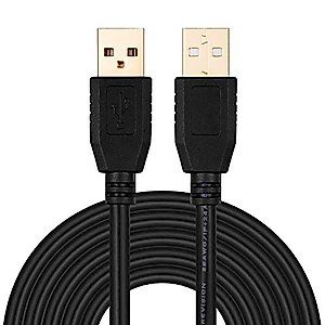 USB A to A Male Cable 30Ft,Tan QY USB to USB Cable USB Male to Male Cable Double End USB Cord with Gold-Plated Connector for Hard Drive Enclosures, Printers, Modems, Cameras(10M/30Ft)