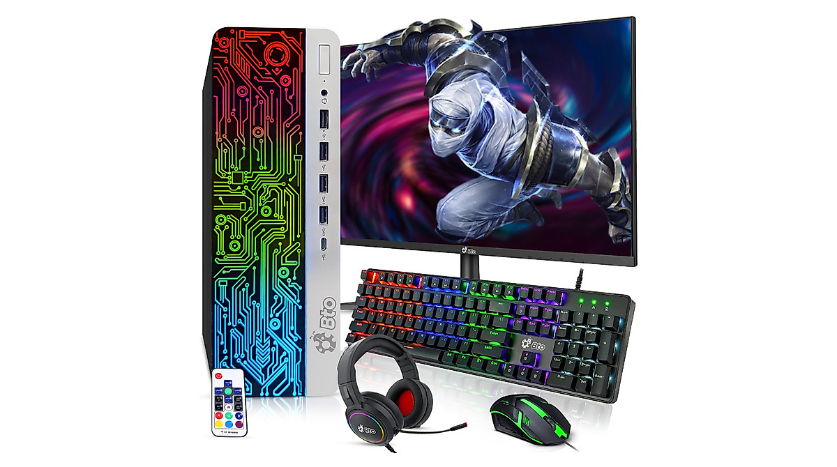 BTO RGB Gaming PC and Monitor Bundle - Intel Core i5-6th Gen, 16GB DDR4 ...