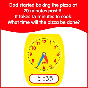 Learning ADVANTAGE-25615 edx Education Write-On/Wipe-Off Clock Dials - Set of 5