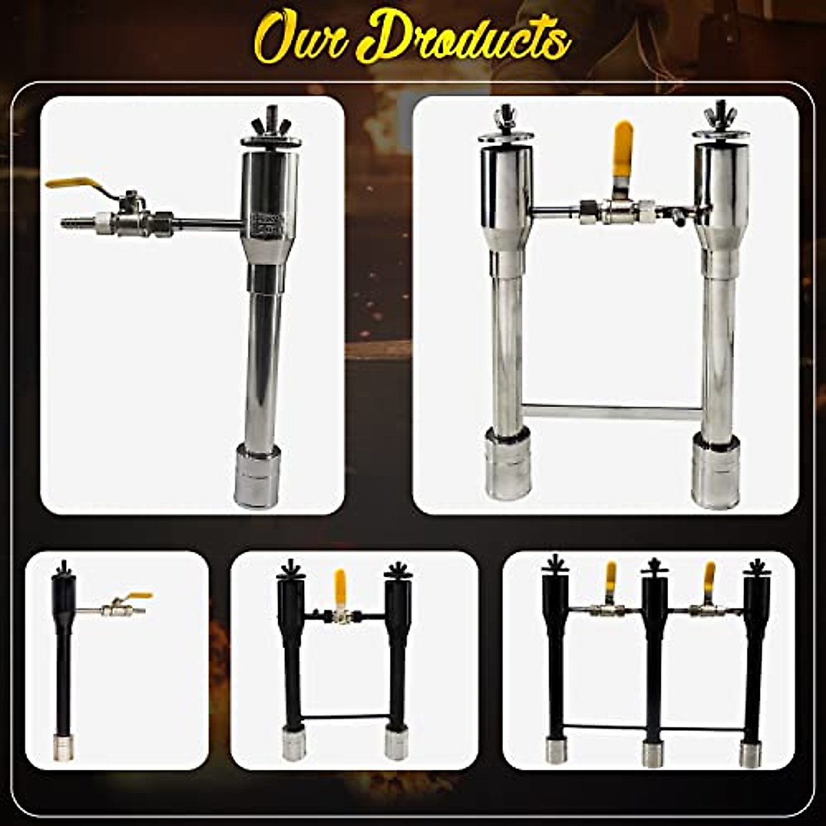 Simond Store Triple Burner Forge Kit for Blacksmithing Propane Forge Furnace Kiln Raku Potter Furnace (with Valve Hose Regulator) - Stainless Steel