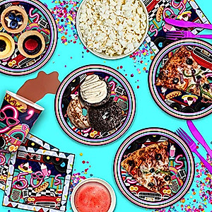 50's Diner Birthday Party Supplies Set Plates Napkins Cups Tableware Kit for 16