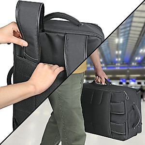 GOgroove DJ Controller Backpack - DJ Mixer Case Compatible with Pioneer DJ DDJ 400 DJ Controller, DJ Headphones, Controller Stand, and More DJ Equipment with Customizable & Scratch Resistant Interior