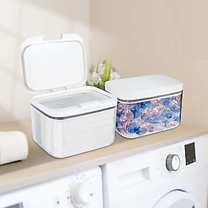 Laundry Pod Container, laundry pod holder with Lid, Sealed and automatic pop-up, Large Capacity Holds 115 Laundry Pods for Laundry Room Organization Laundry & Dishwasher Pod Laundry Container