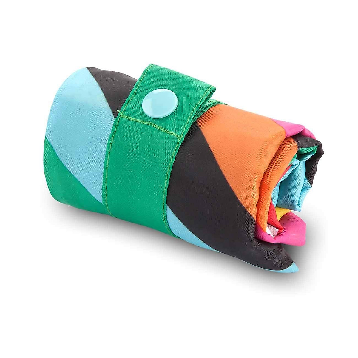 LOQI Pop Stripes Reusable Shopping Bag, Multicolor