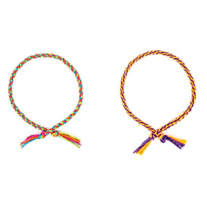 Baker Ross - AV207 Make Your Own Braided Friendship Bracelets - Creative Craft Kits for Kids to Design Make & Give as Gift (Pack of 4), 9.5cm, Assorted