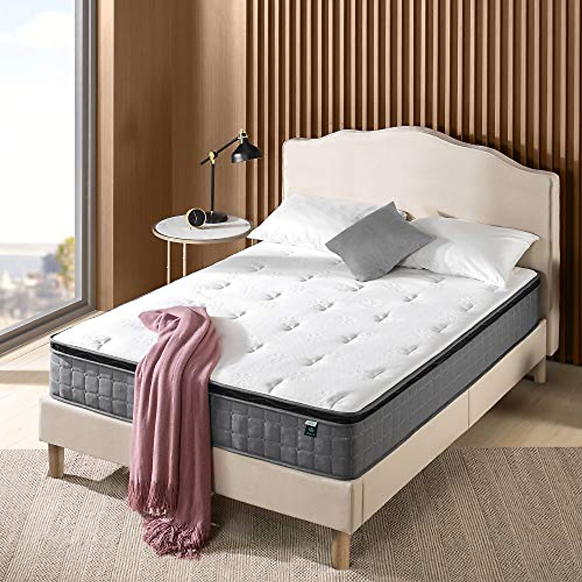 ZINUS MSHPBT-10K Bed Mattress Conventional, King, White