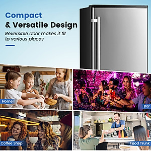 PETSITE Ice Maker Machine Commercial, 80LBS/24H Stainless Steel Ice Cube Maker with 24LBS Ice Storage, 24H Timer & 12-Level Ice Thickness, Freestanding & Under Counter Lab Ice Maker