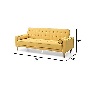 Glory Furniture Futon Sofa Bed, Yellow