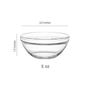 Sweejar 3 inch Small Glass Dipping Bowls set, 3 oz Dipping Sauce Bowls/Dishes, Mini Sauce Bowls for Ketchup, Soy, BBQ, Sushi, Party, 9 pack