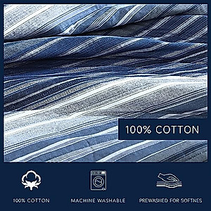 Nautica - Queen Quilt Set, Cotton Reversible Bedding with Matching Shams, Bedding Set for All Seasons (Coveside Blue, Queen)