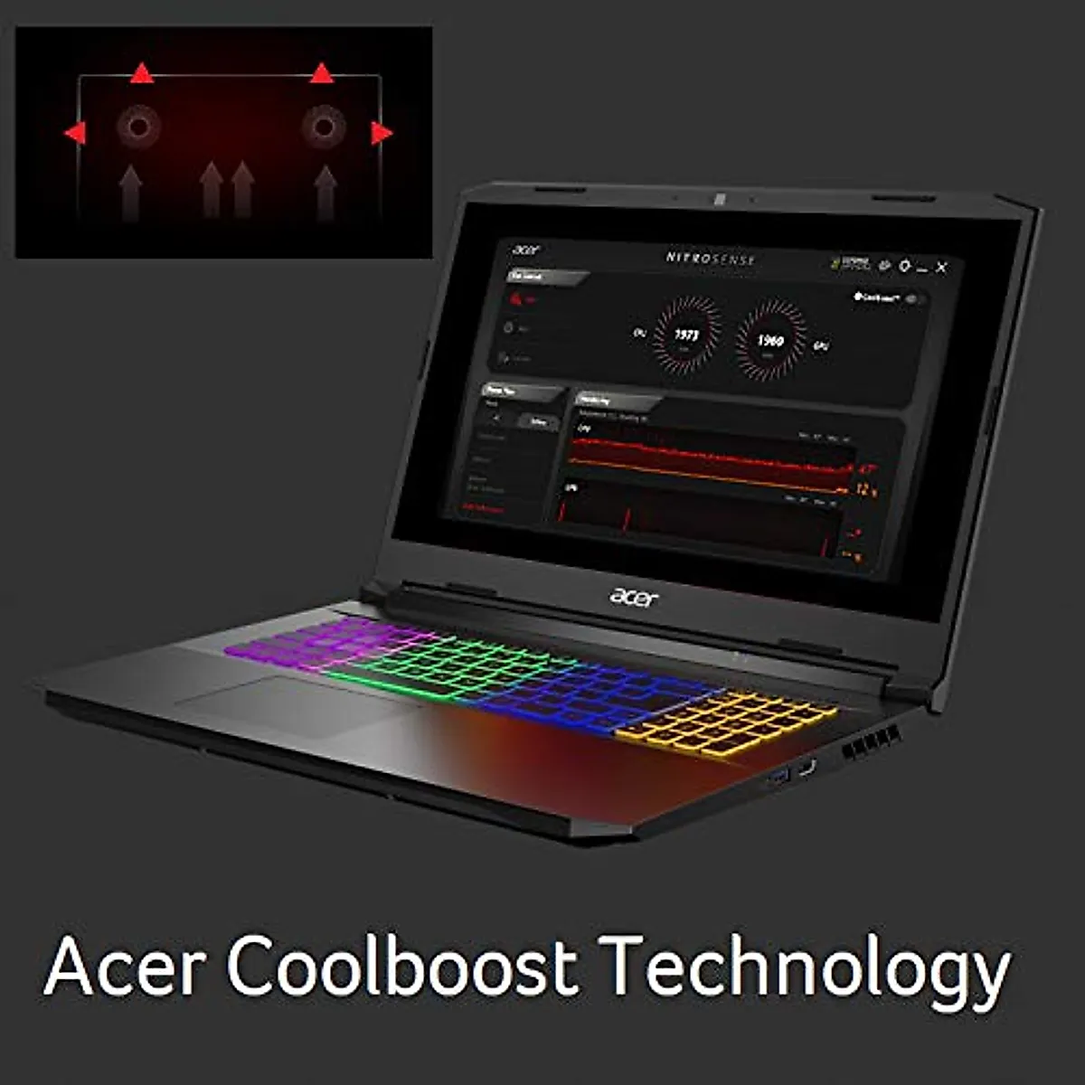 Acer Nitro 5 AN517-41-R0RZ Gaming Laptop, AMD Ryzen 7 5800H (8-Core) | NVIDIA GeForce RTX 3060 Laptop GPU | 17.3" FHD 144Hz IPS Display | 16GB DDR4 | 1TB NVMe SSD | WiFi 6 | RGB Backlit Keyboard