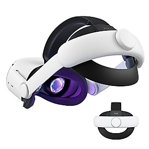 KIWI design Comfort Head Strap Accessories with 3 in 1 Battery Holder Strap, Enhanced Support and Extending Playtime, Compatible with Quest 2 (Battery Not Included)